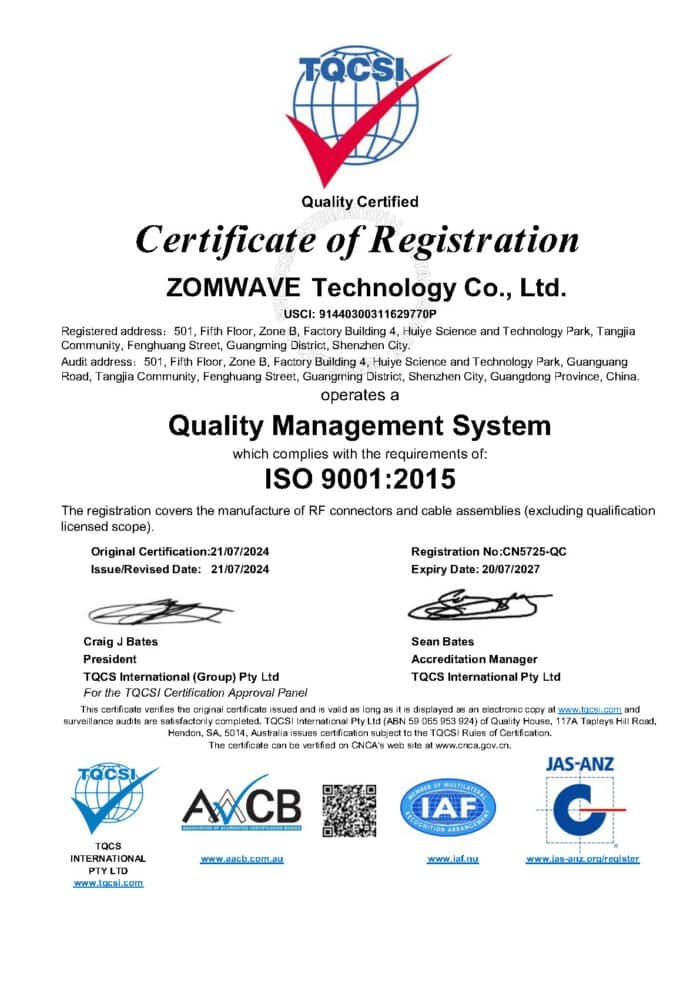 RF & Microwave Cables and Assemblies Solutions | ZOMWAVE